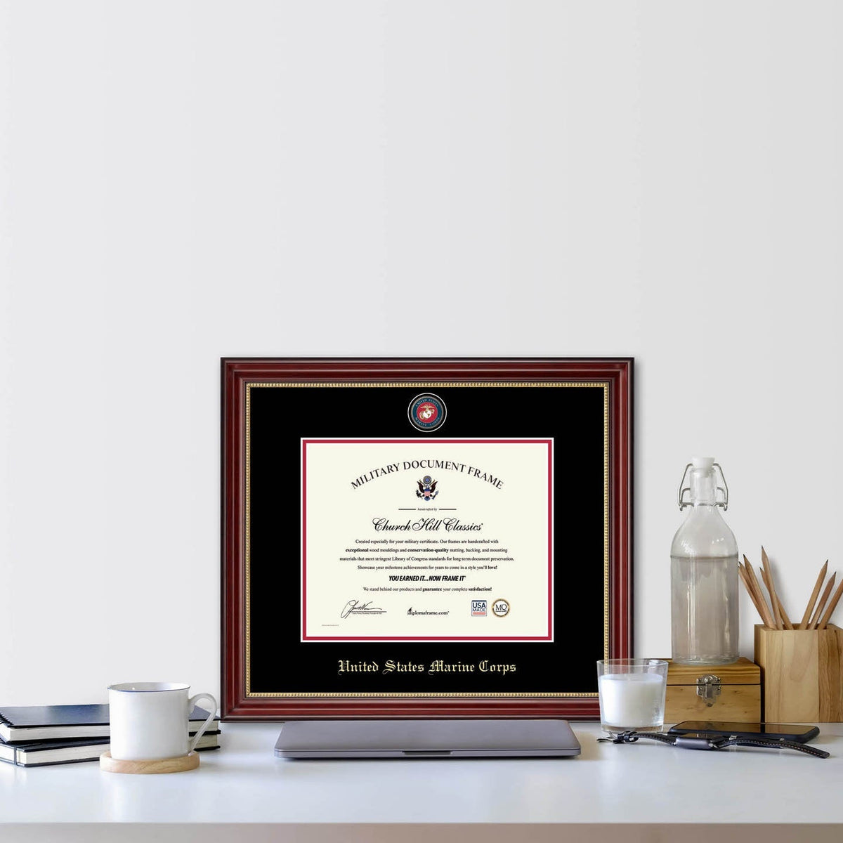 United States Marine Corps Masterpiece Medallion Certificate Frame (Ho