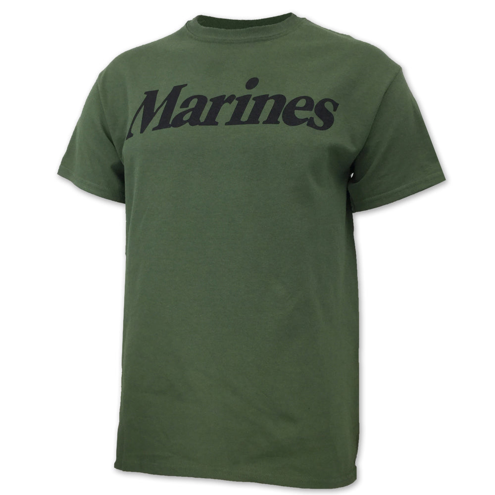 USMC T-Shirts: Marines Logo Core T-Shirt in OD Green